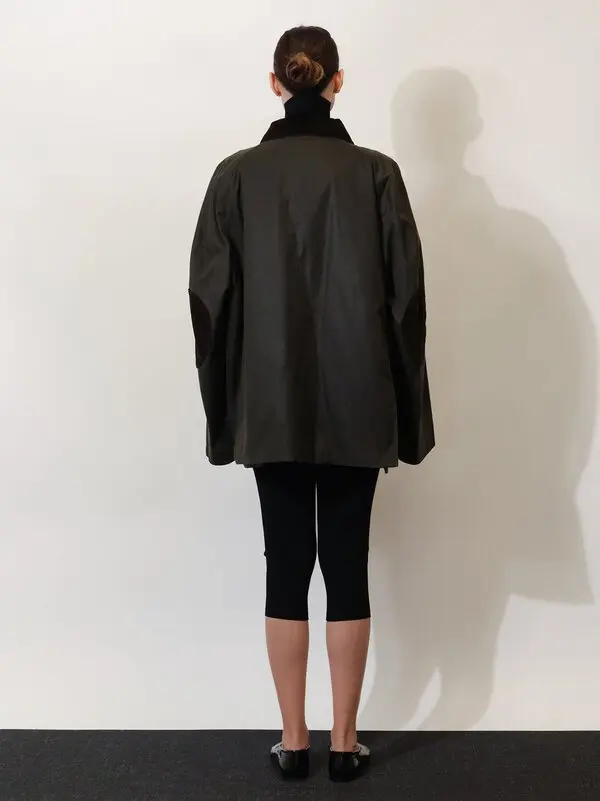 TOTEME Country Organic Cotton Jacket With Corduroy Details - Green
