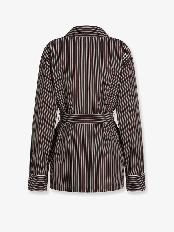 Dolce & Gabbana Vanity Striped Popeline Pajama Shirt