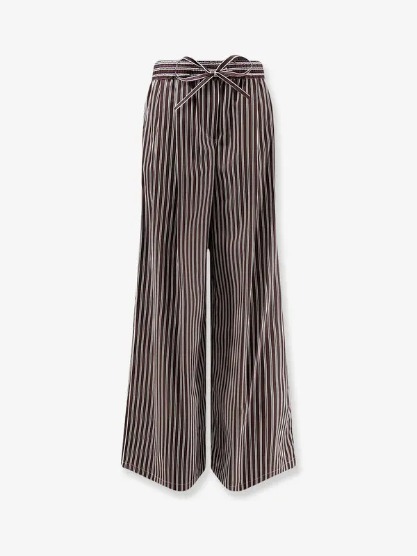 Dolce & Gabbana Striped Poplin Pajama Trousers - Brown