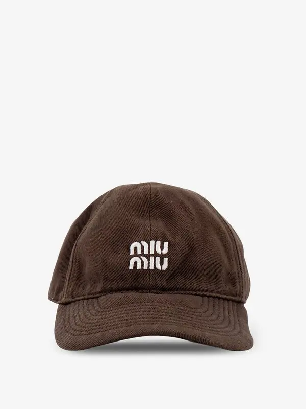 Miu Miu Embroidered Cotton Baseball Cap