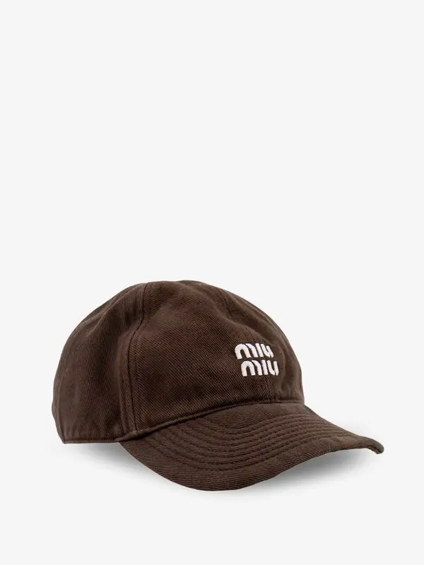 Miu Miu Embroidered Cotton Baseball Cap
