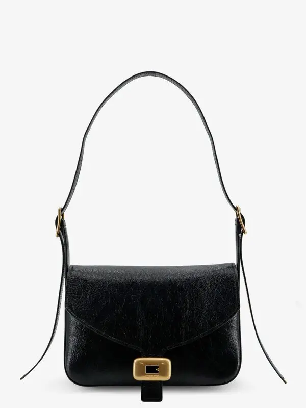 Balenciaga Arena Leather Medium Shoulder Bag - Black