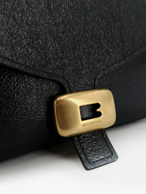 Balenciaga Arena Leather Medium Shoulder Bag - Black