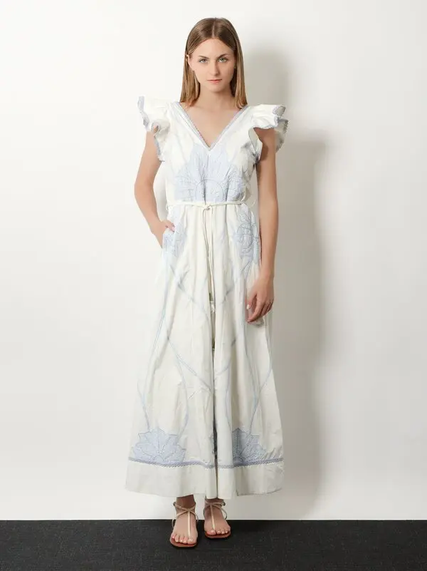 SCARLETT POPPIES Vittorio Cotton Long Dress