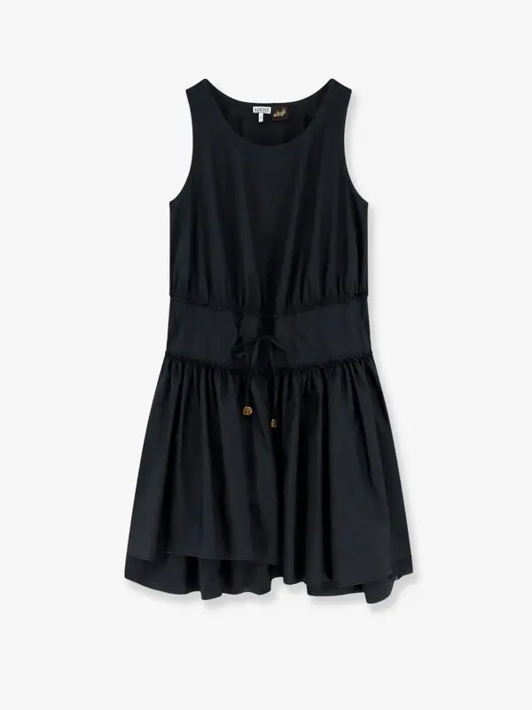 Loewe Sleeveless Embroidered Cotton Dress