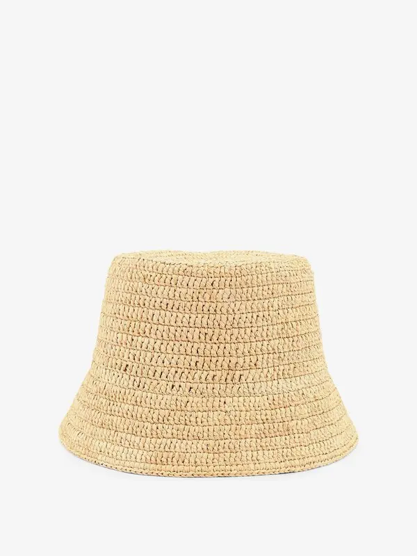 Loewe Raffia Bucket Hat - Beige
