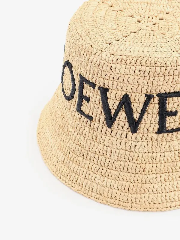 Loewe Raffia Bucket Hat - Beige