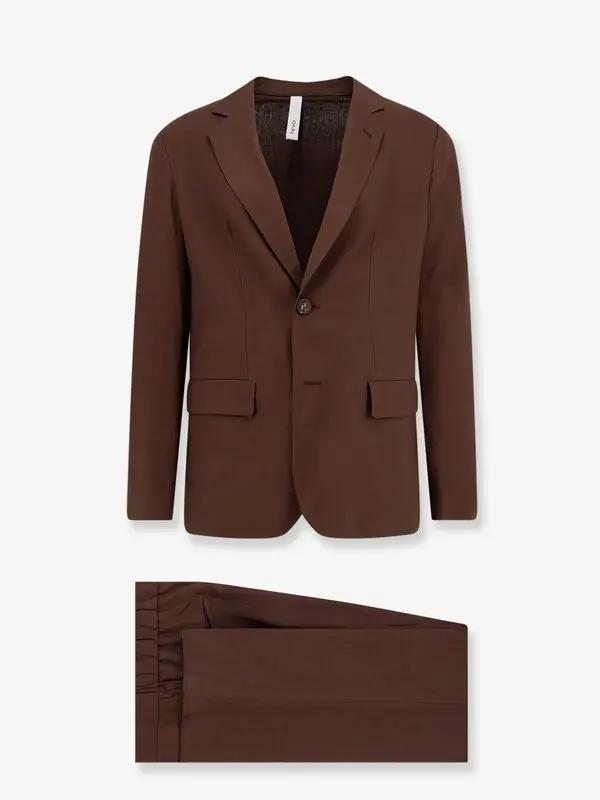 HEVO Galatina Linen And Viscose Suit - Brown