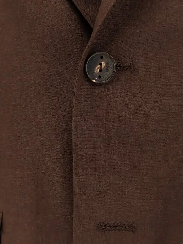 HEVO Galatina Linen And Viscose Suit - Brown