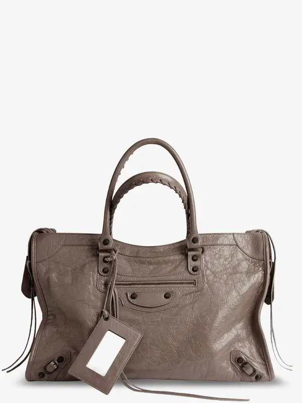 Balenciaga Le City Bag L Leather Handbag - Grey