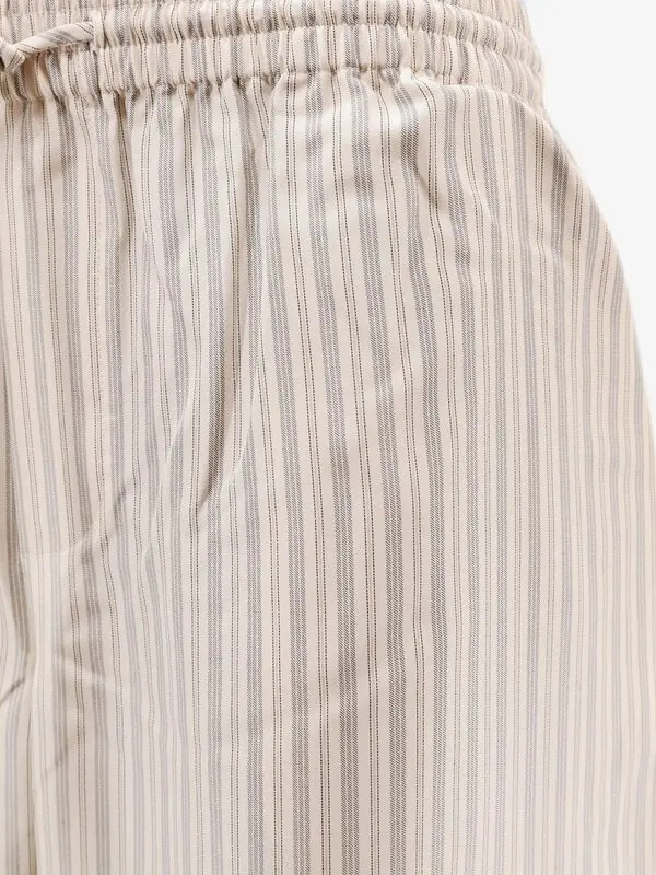 RÓHE Silk Striped Wide Leg Trousers