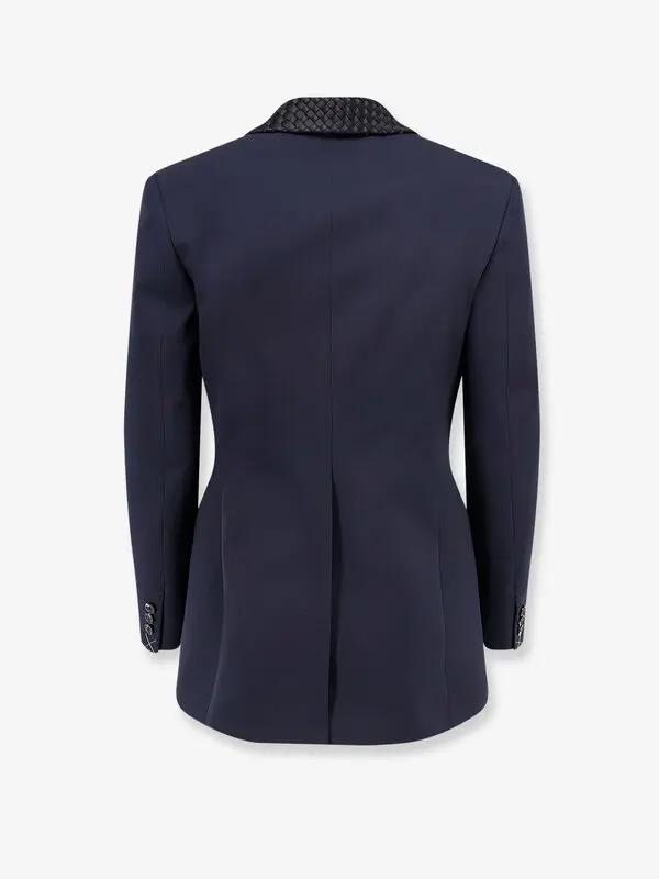 Bottega Veneta Wool Blazer With Intrecciato Detail