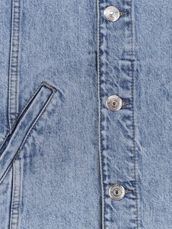 Brunello Cucinelli Suede Collar Denim Jacket