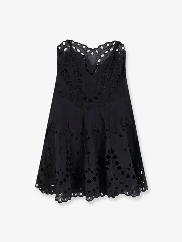 Charo Ruiz Ibiza Embroidered Mini Dress - Black