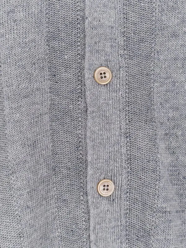 Brunello Cucinelli Linen And Cotton Blend Cardigan With Mother-of-pearl Buttons