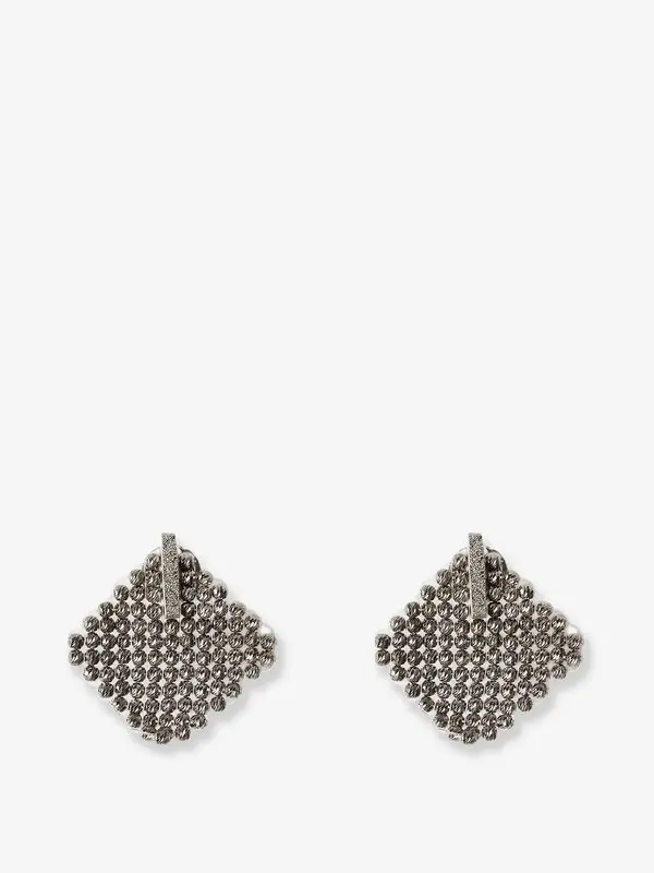 Brunello Cucinelli Silver Monili Earrings - Grey