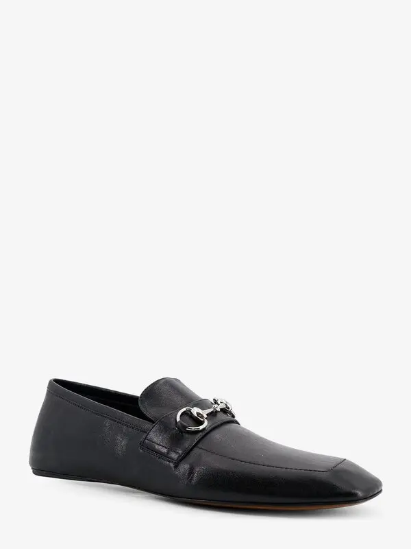 Gucci Leather Loafers With Metal Horsebit - Black