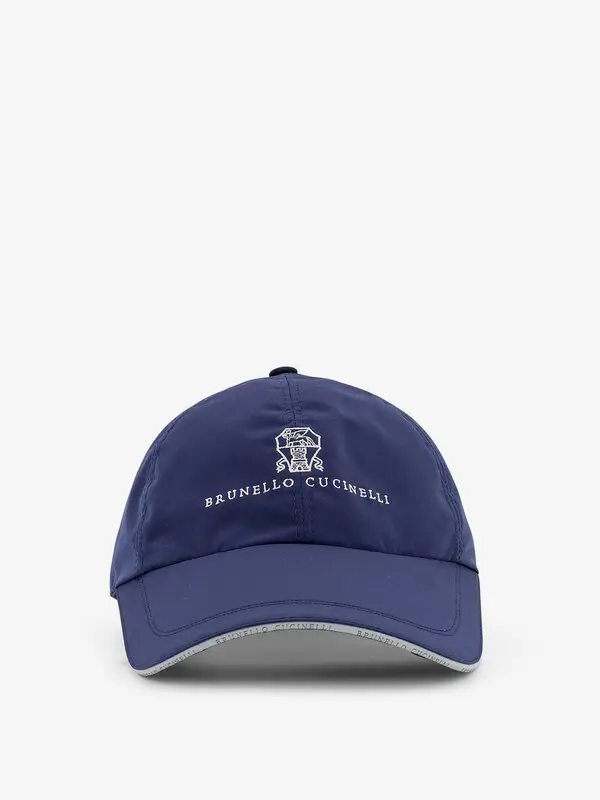 Brunello Cucinelli Baseball Cap With Logo Embroidery - Blue