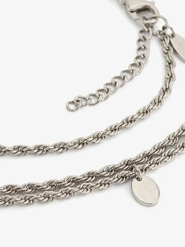 Brunello Cucinelli Silver Pendant Necklace - Grey