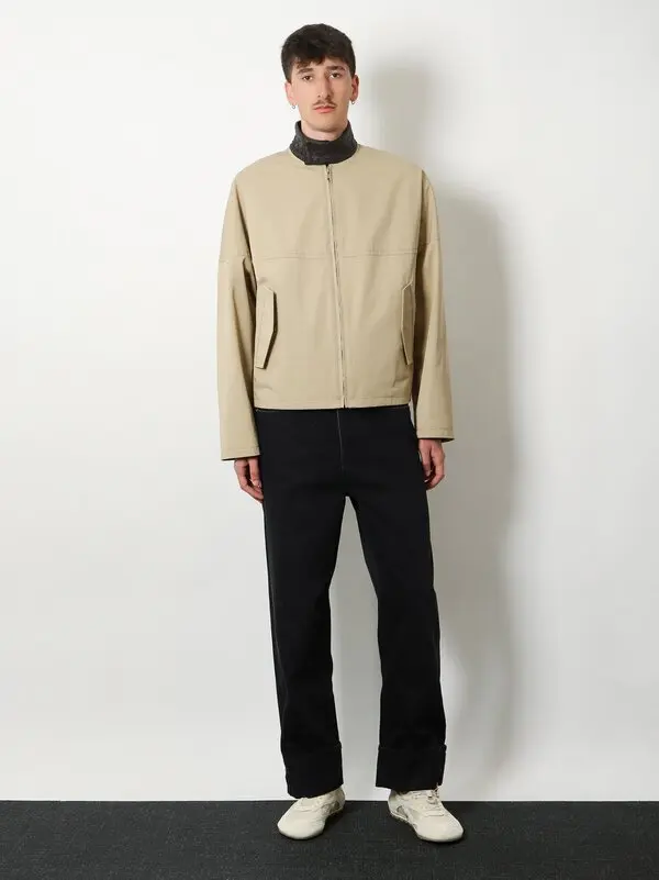 Bottega Veneta Cotton Jacket With Intrecciato Collar