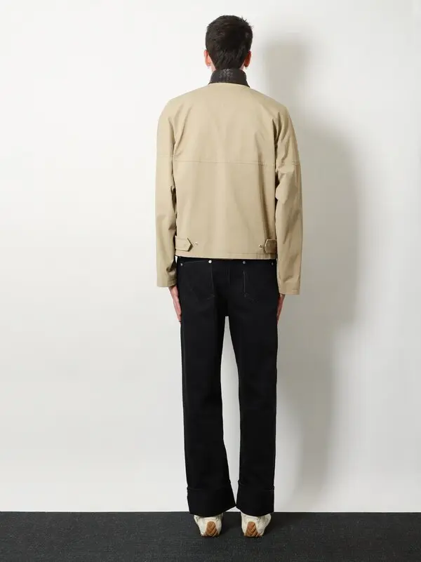 Bottega Veneta Cotton Jacket With Intrecciato Collar