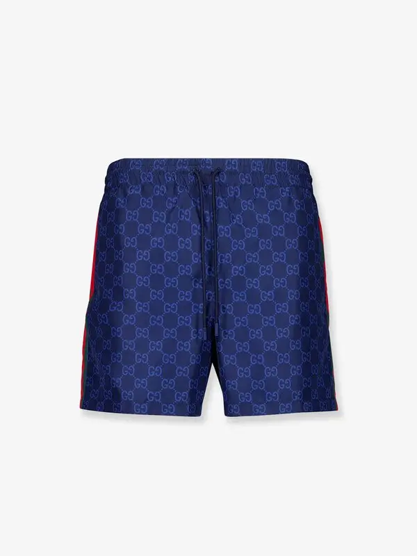 Gucci Gg Nylon Swim Trunks - Blue