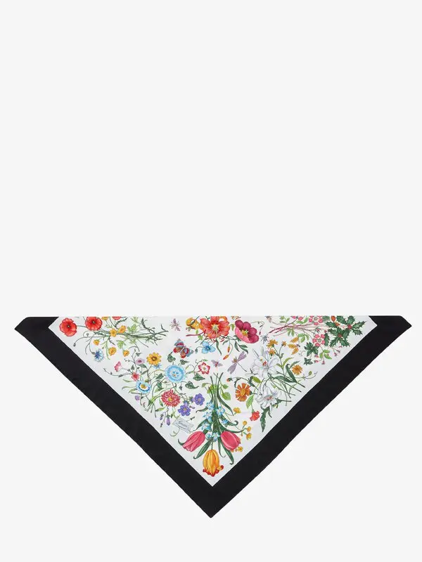 Gucci Flora Print Silk Headband - Multicolor