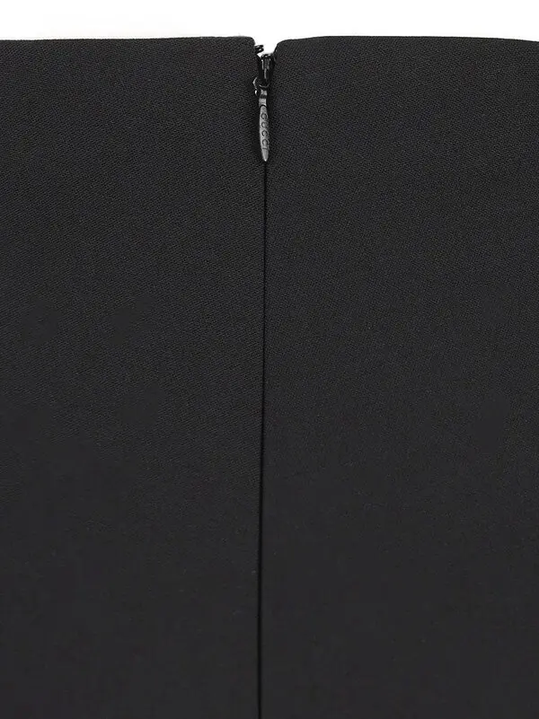 Gucci Technical Stretch Wool Wide Leg Trousers
