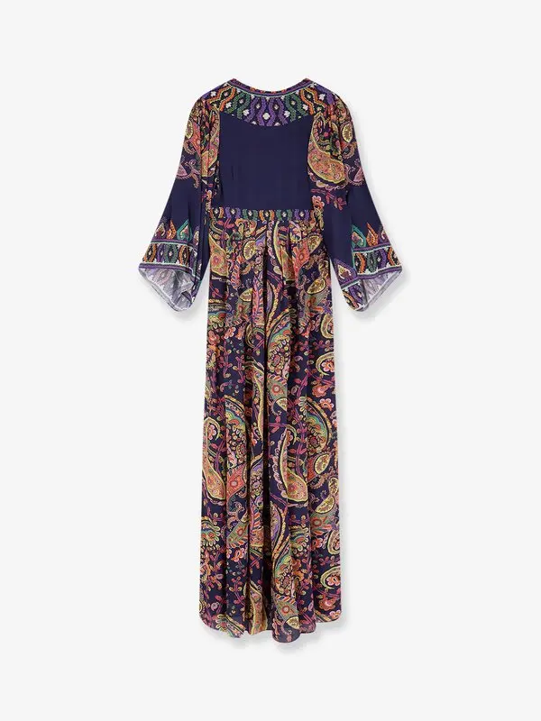 Etro Viscose Maxi Dress With All-over Print