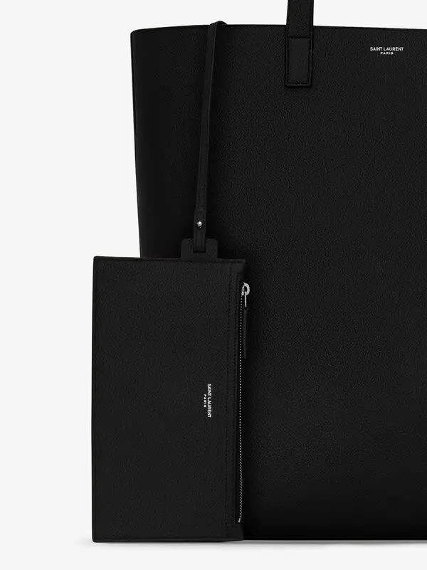 Saint Laurent North/south Leather Tote Bag - Black