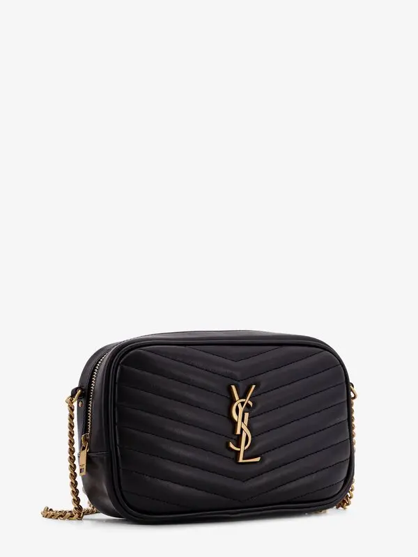 Saint Laurent Mini Lou Quilted Leather Camera Bag - Black