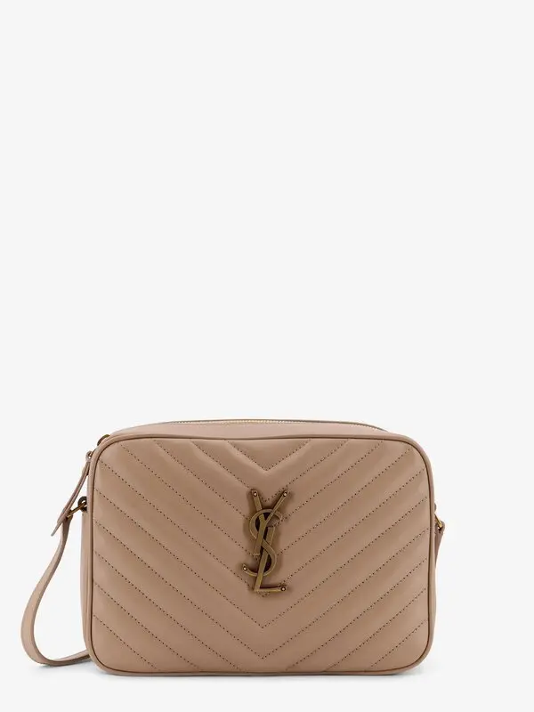 Saint Laurent Quilted Leather Lou Camera Bag - Beige