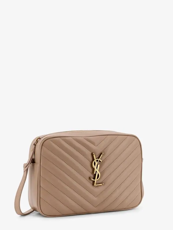 Saint Laurent Quilted Leather Lou Camera Bag - Beige
