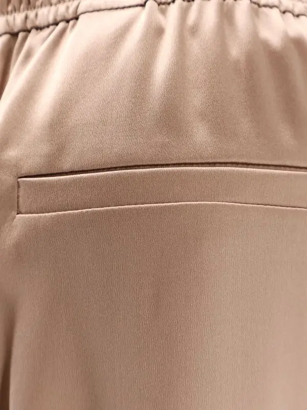 Brunello Cucinelli Silk Elasticated Waistband Trousers