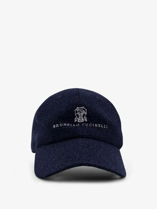 Brunello Cucinelli Silk, Linen And Wool Baseball Cap - Blue