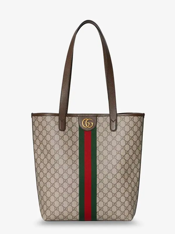 Gucci Ophidia Gg Monogram Shopping Bag - Brown
