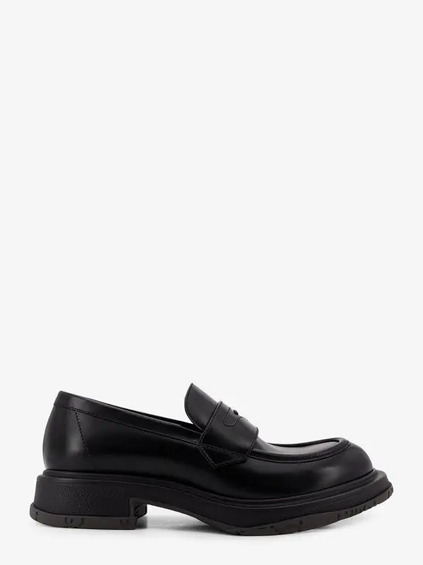 Gucci Leather Loafers With Gg Motif - Black