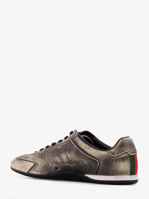 Gucci Dé Lavé Leather Lace-up Sneakers