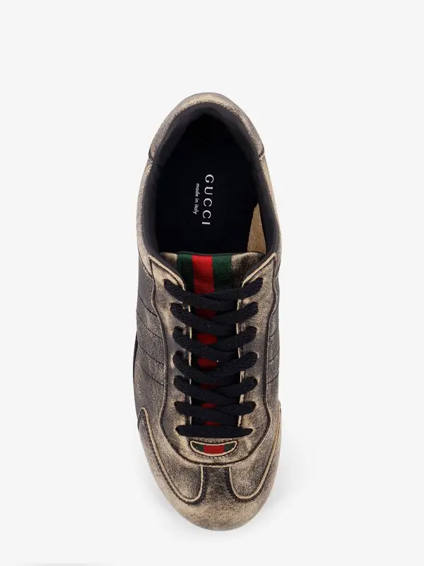 Gucci Dé Lavé Leather Lace-up Sneakers