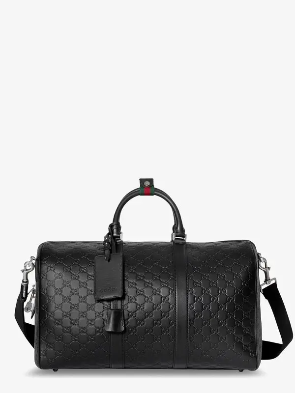 Gucci Gg Monogram Travel Bag - Black