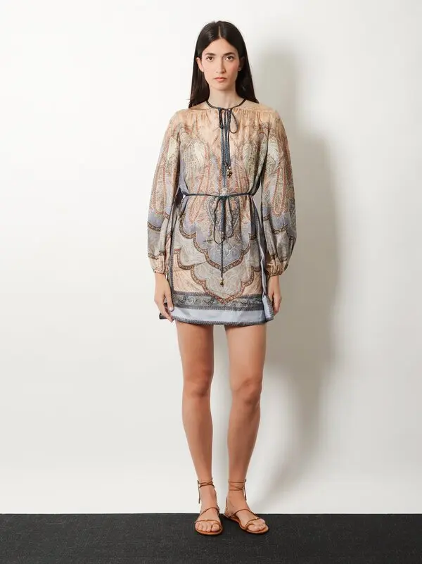 Zimmermann Wanderlust Tunic Silk Mini Dress