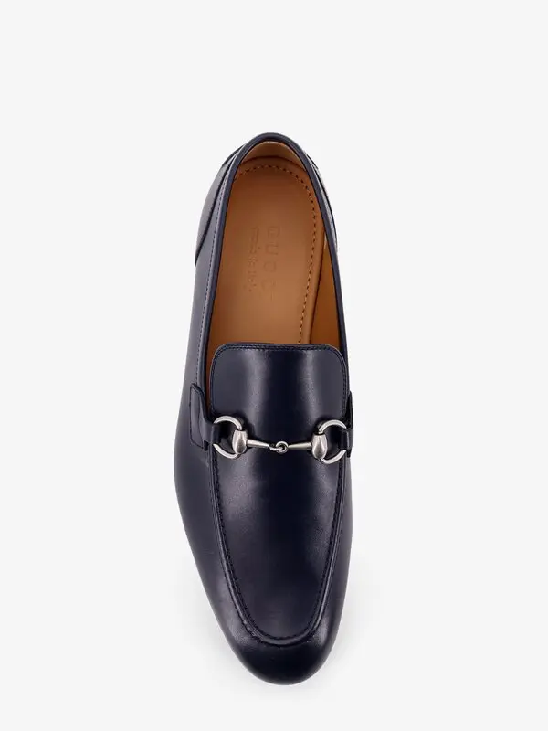 Gucci Leather Loafer With Horsebit Detail - Blue