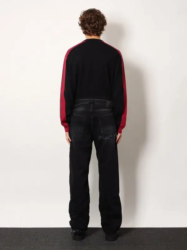 Balenciaga Distressed Denim Jeans - Black