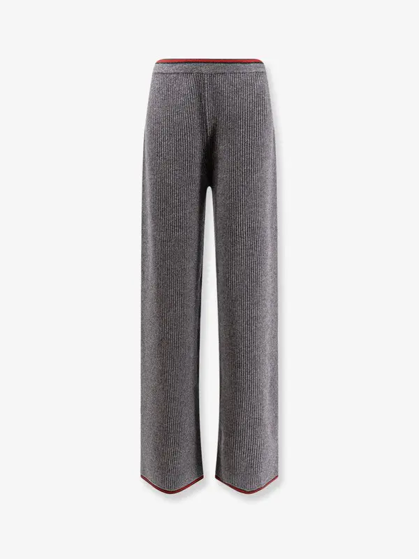 Gucci Stretch Wool Ribbed Knit Trousers