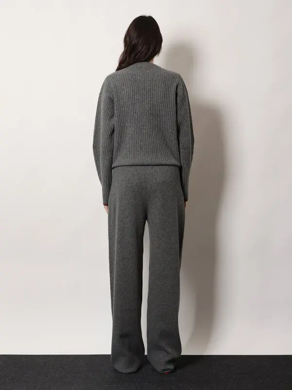 Gucci Stretch Wool Ribbed Knit Trousers
