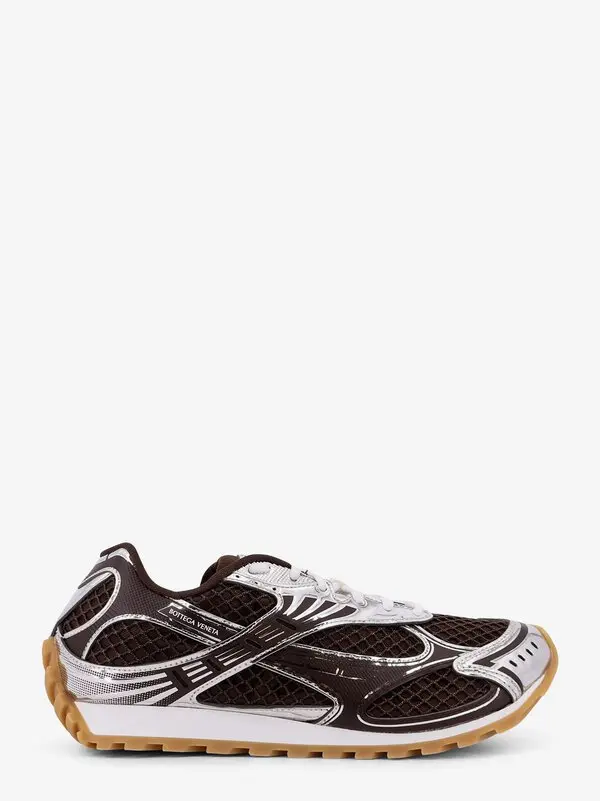 Bottega Veneta Orbit Mesh And Rubber Sneakers - Brown