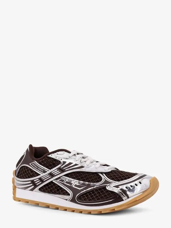 Bottega Veneta Orbit Mesh And Rubber Sneakers - Brown