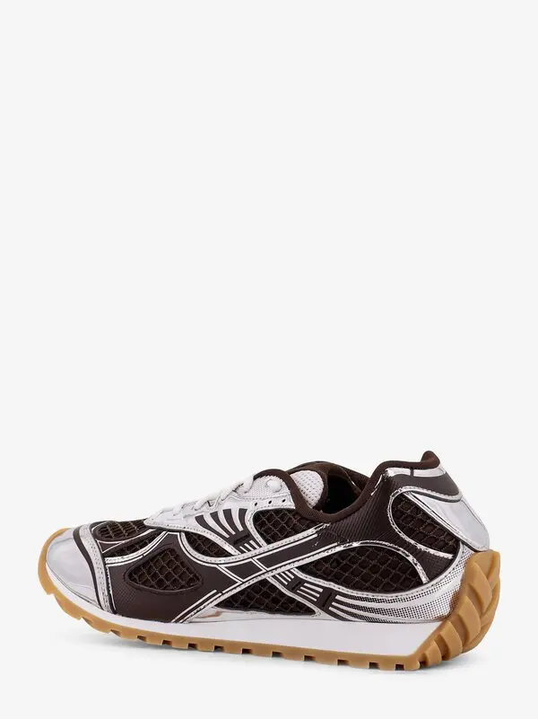 Bottega Veneta Orbit Mesh And Rubber Sneakers - Brown