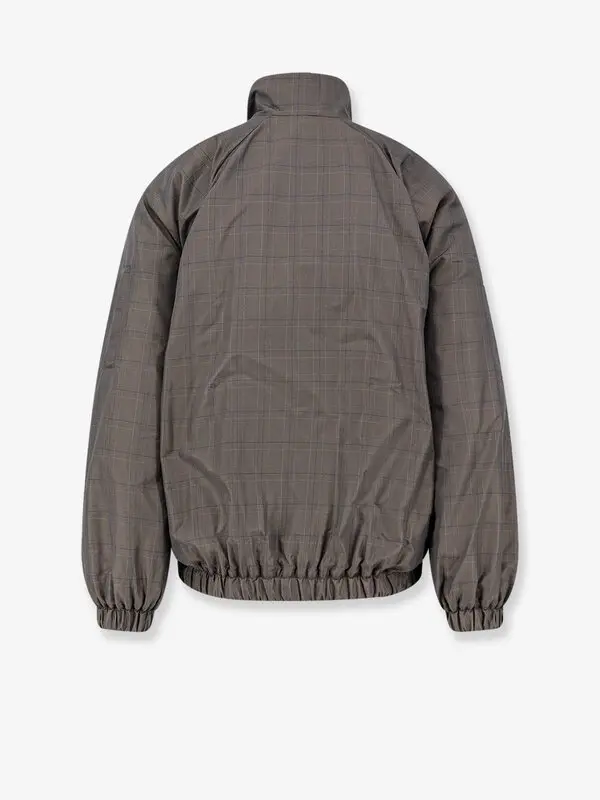Balenciaga Madras Nylon Zip Up Jacket