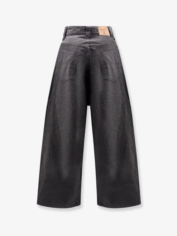 Balenciaga Trompe L'oeil Wide-leg Denim Trousers
